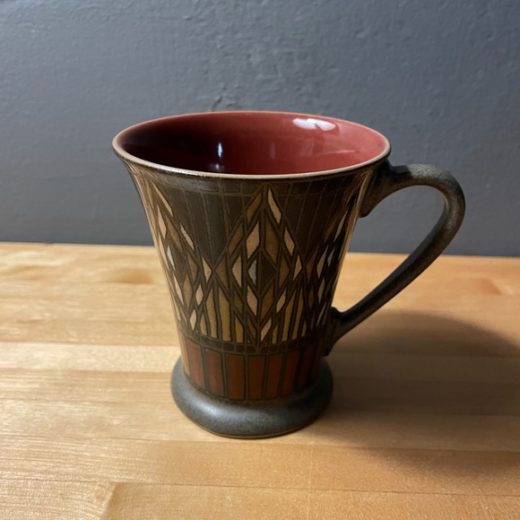 Denby | Dining | Vintage Denby Gatsby Deco Stoneware Mug Red Glaze ...